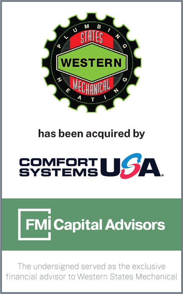 FMI Capital Advisors Contractors and Construction Services Team